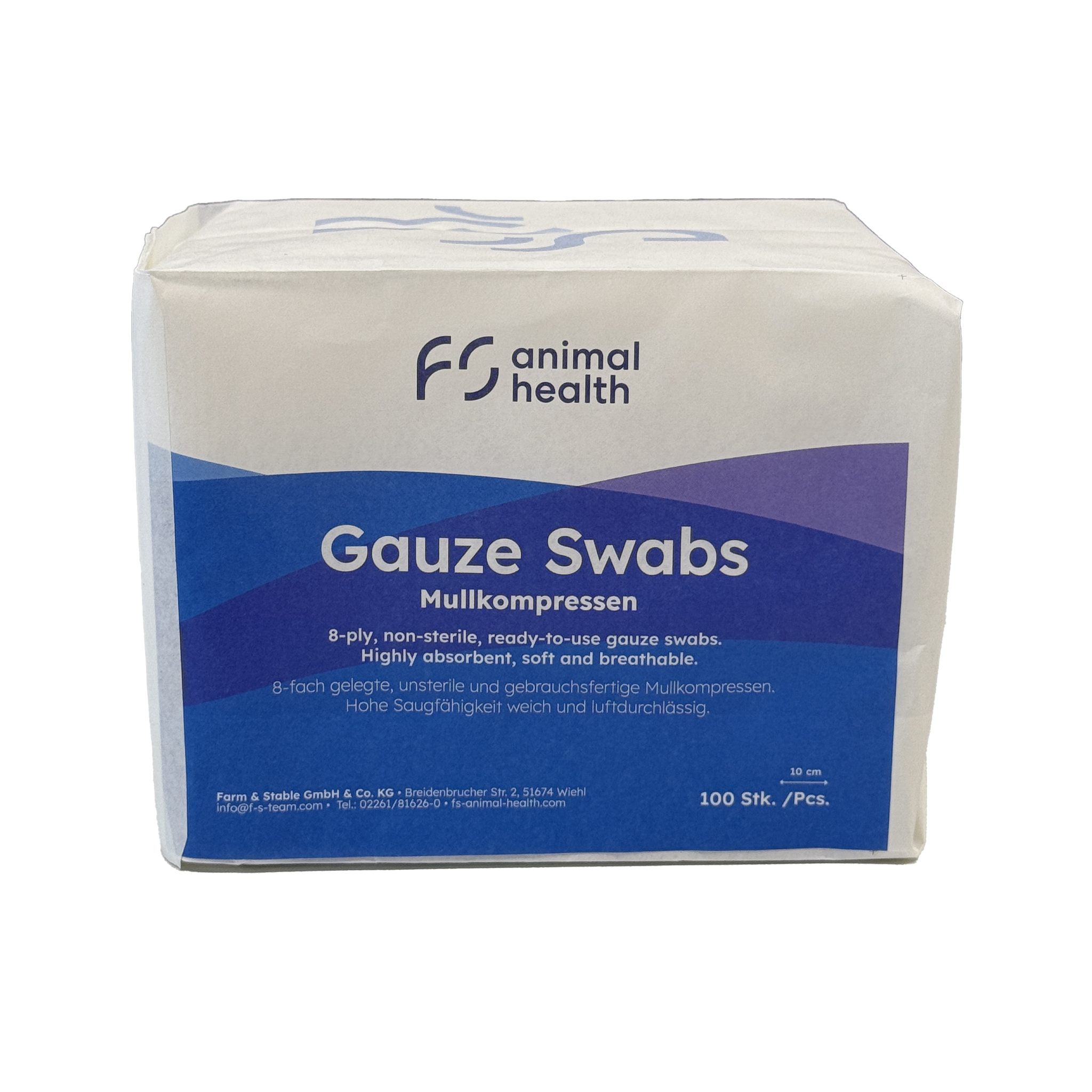 Gauze Swabs GS8 & GS12 ⇒ for horses | FS animal health